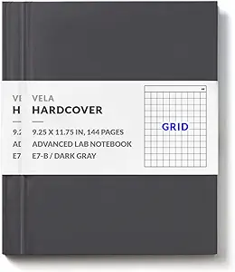 Vela Sciences E7 (2-Pack) Expanded Hardcover Lab Notebook, 9.25 x 11.75 ...