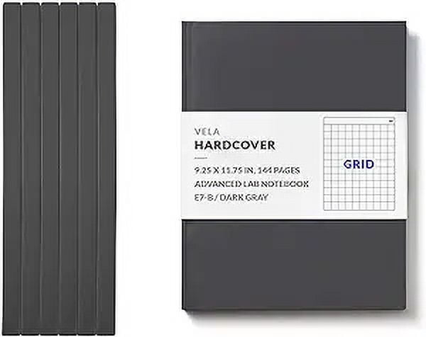 Vela Sciences E7 Expanded Hardcover Lab Notebook, 9.25 x 11.75 in (23.5 ...