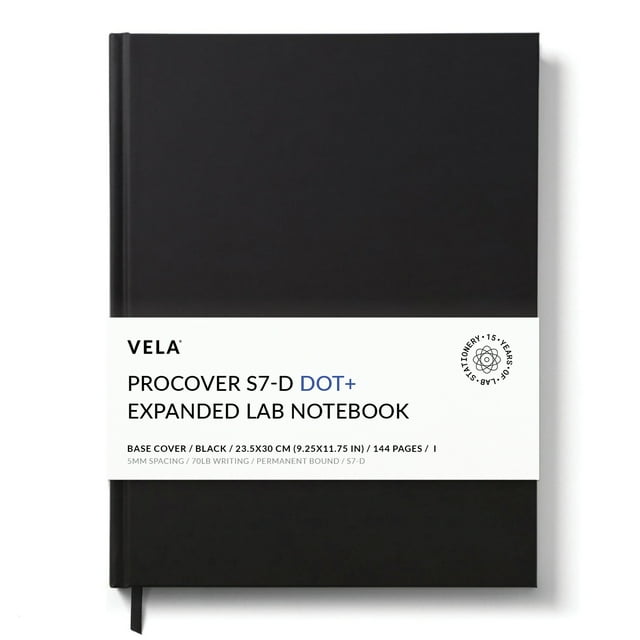 Vela Sciences S7-D Expanded ProCover Lab Notebook, 9.25 x 11.75 in (23. ...