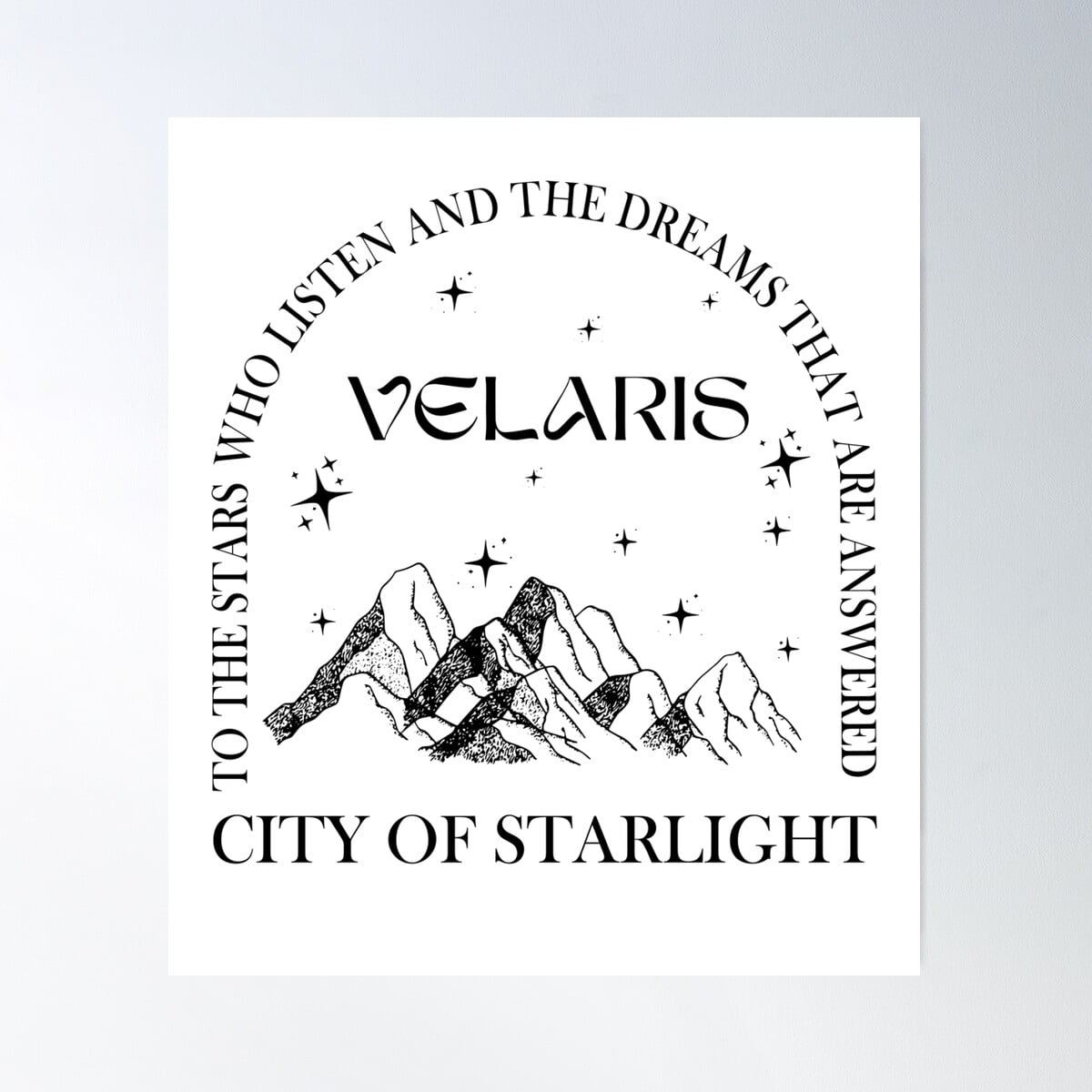 Velaris Acotar Poster Wall Art, Modern Wall Decor For Living Room ...