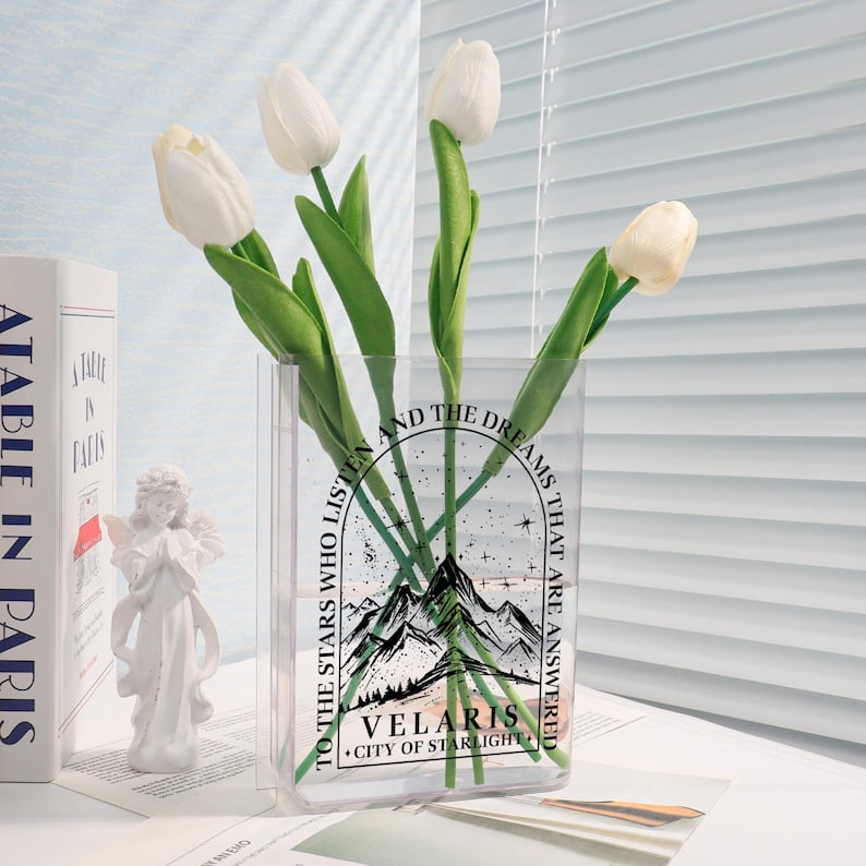 Velaris Book Vase,To The Stars Who Listen Book Shaped Vase,Readers Book ...