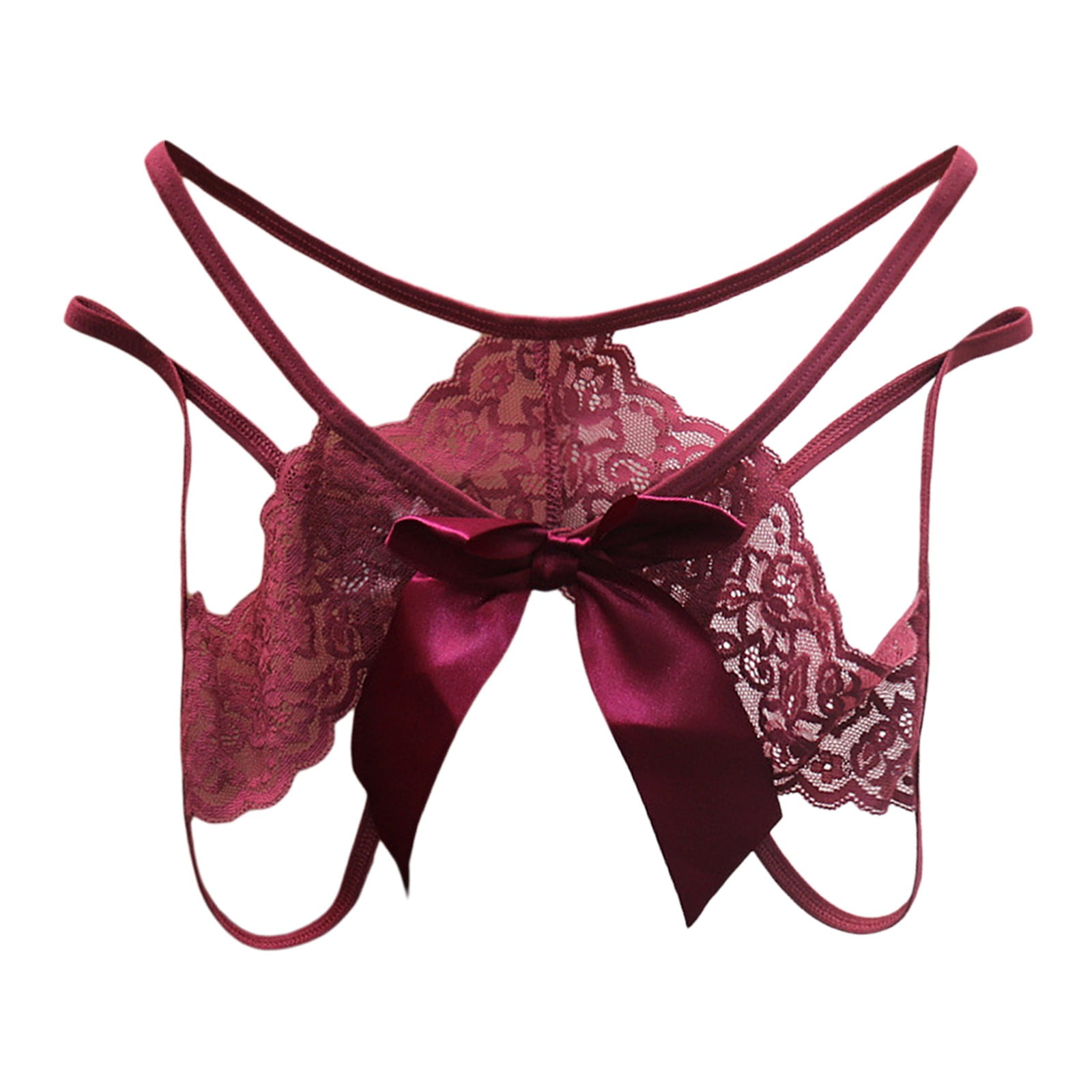 Velaura Women Embroidered Hollow Sexy Low Waist Underpants Open Cut ...