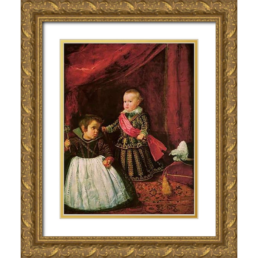 Velazquez, Diego 15x18 Gold Ornate Wood Framed with Double Matting ...