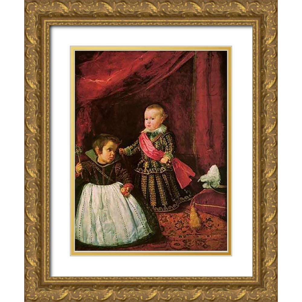 Velazquez, Diego 19x24 Gold Ornate Wood Framed with Double Matting ...