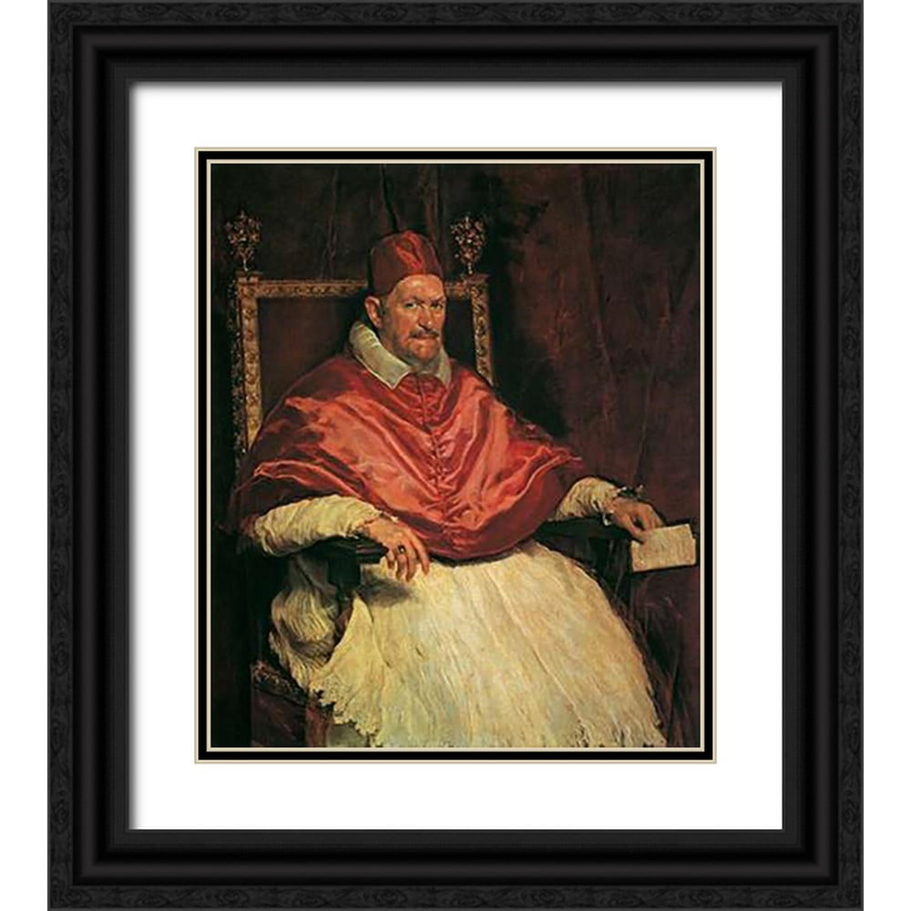 Velazquez, Diego 20x23 Black Ornate Wood Framed with Double Matting ...