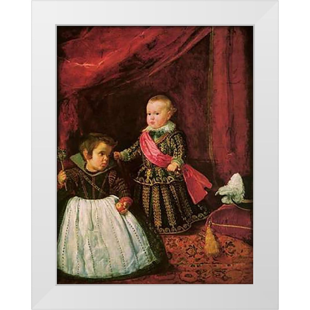 Velazquez, Diego 25x32 White Modern Wood Framed Museum Art Print Titled ...