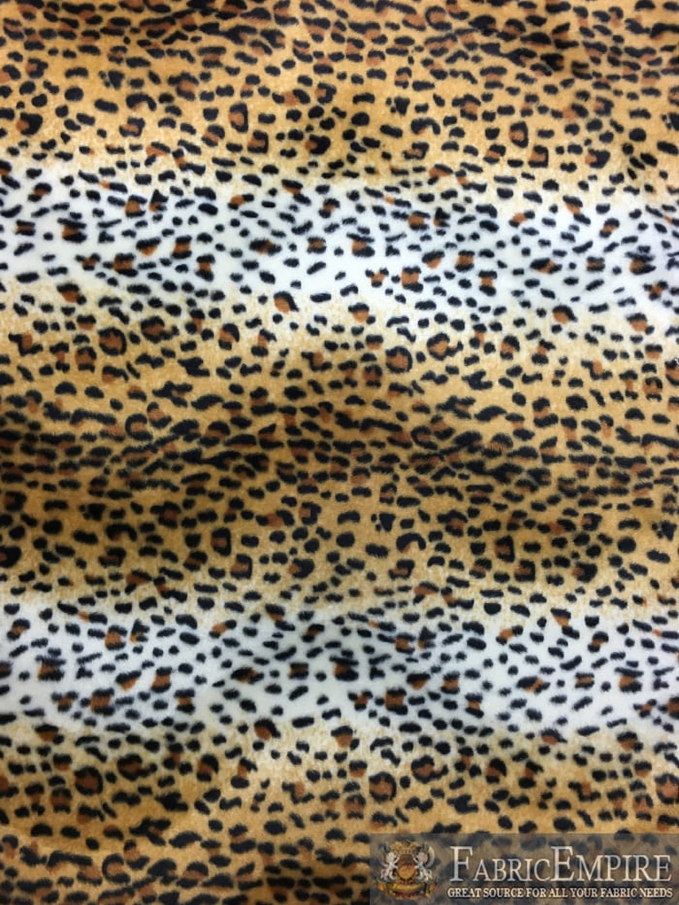 Velboa Faux Fake Fur Short Pile Cheetah Original Gold Fabric - Walmart.com