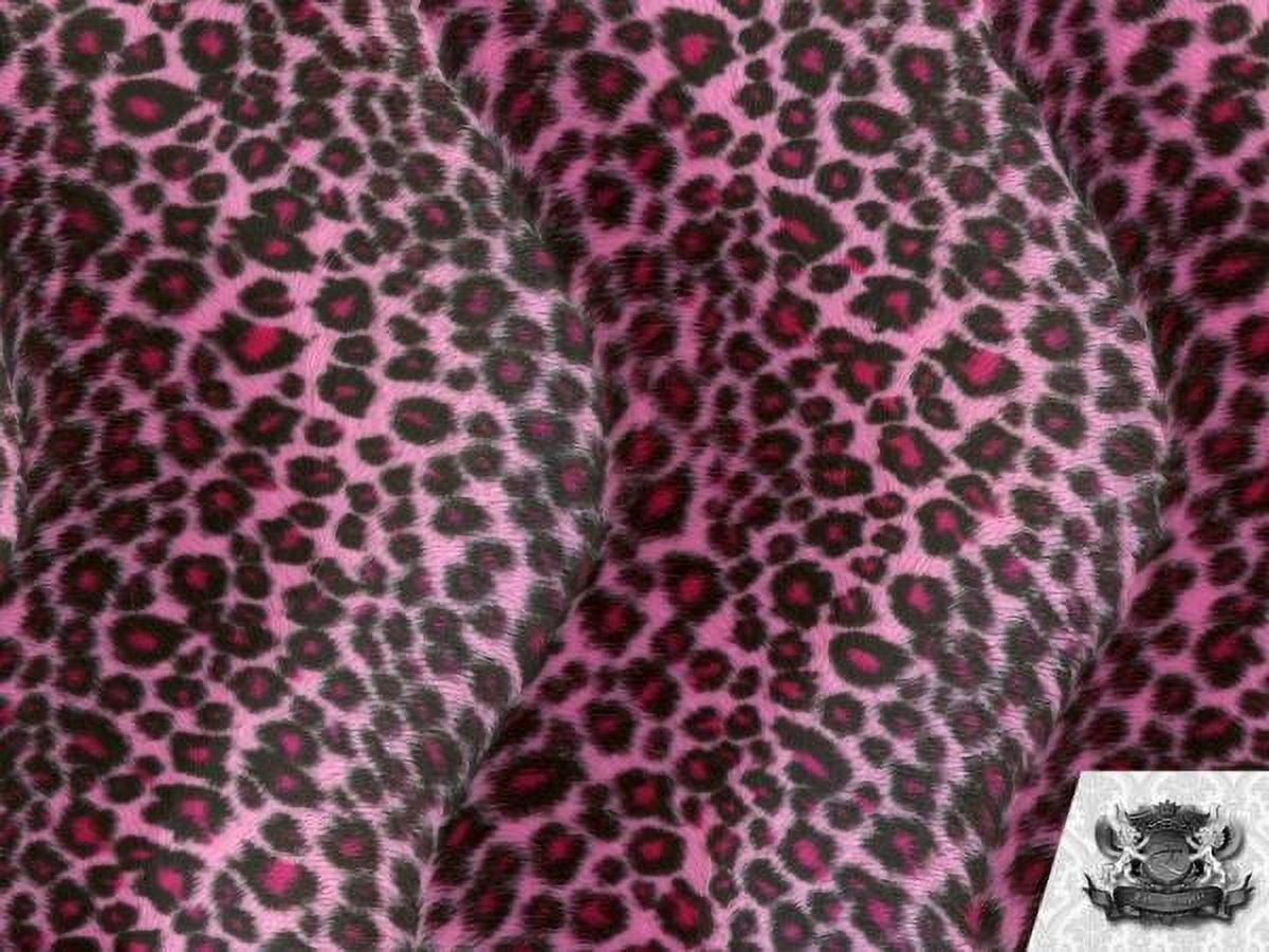 Velboa Faux Fake Fur Short Pile Pink Cheetah Fabric - Walmart.com