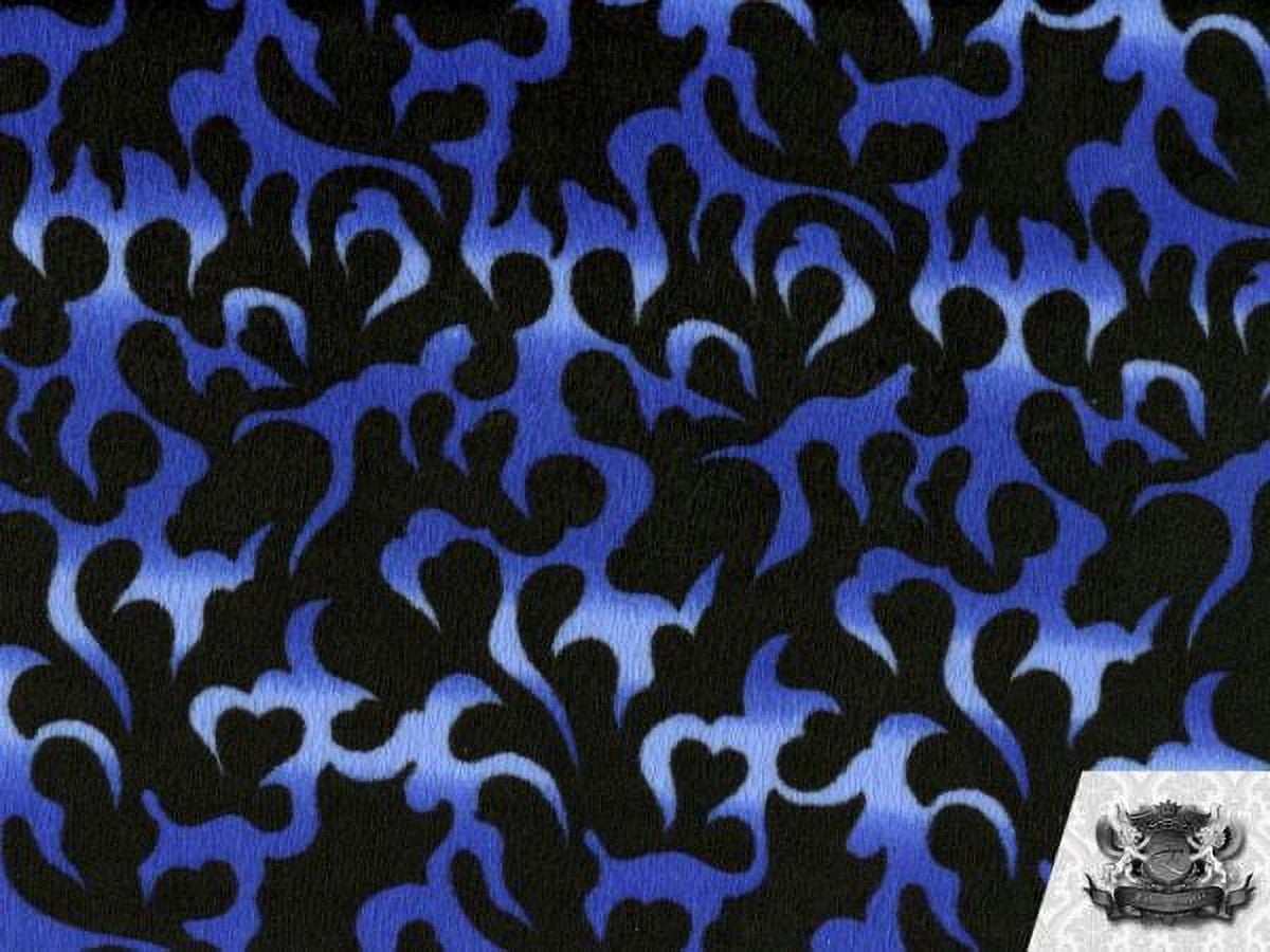 Velboa Faux Fake Fur Short Pile Royal Blue Fire Flame Fabric - Walmart.com