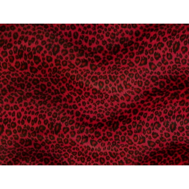 Velboa Faux Fur Short Pile CHEETAH RED Fabric 60"/ Sold by the Yard ...