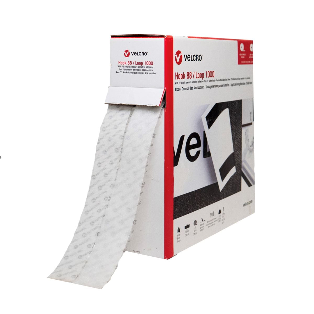 Velcro 2 Piece Heavy Duty 1.5 Inch Wide Velcro Tape Rolls, 25 Yards ...