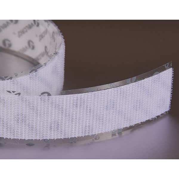 Velcro Brand Reclosable Fastener, Rubber Adhesive, 75 ft, 2 in W, White ...