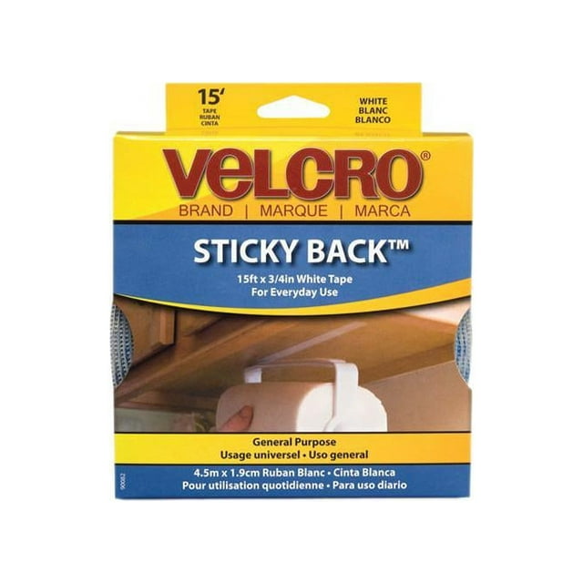 Velcro® Brand Sticky Back 15Ft X 3/4In Roll White - Walmart.com