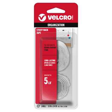 Velcro Oval Wafer Thin Hook & Loop Fasteners, 1/2" x 1 1/4", White, 40 ...
