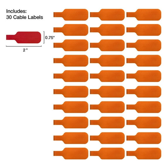 Velcro Cable Labels, Rectangle, 30-Pack Write On Cord Tags Cable Ties ...