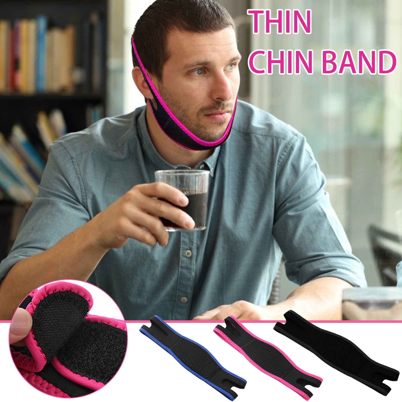 Velcro Chin Slimming Belt - Reusable Face Lift Tool for Double Chin ...