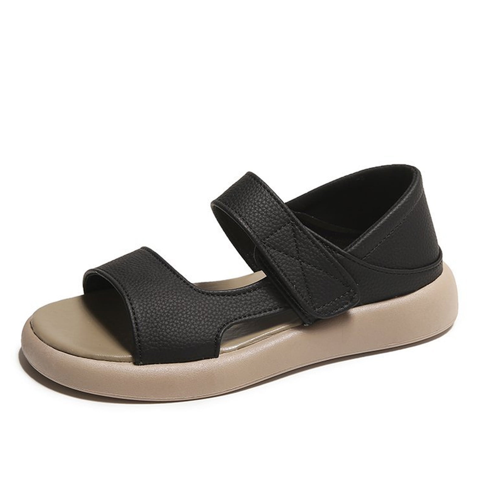 Velcro Platform Sandals for Women Cutout Soft Comfortable Indoor ...