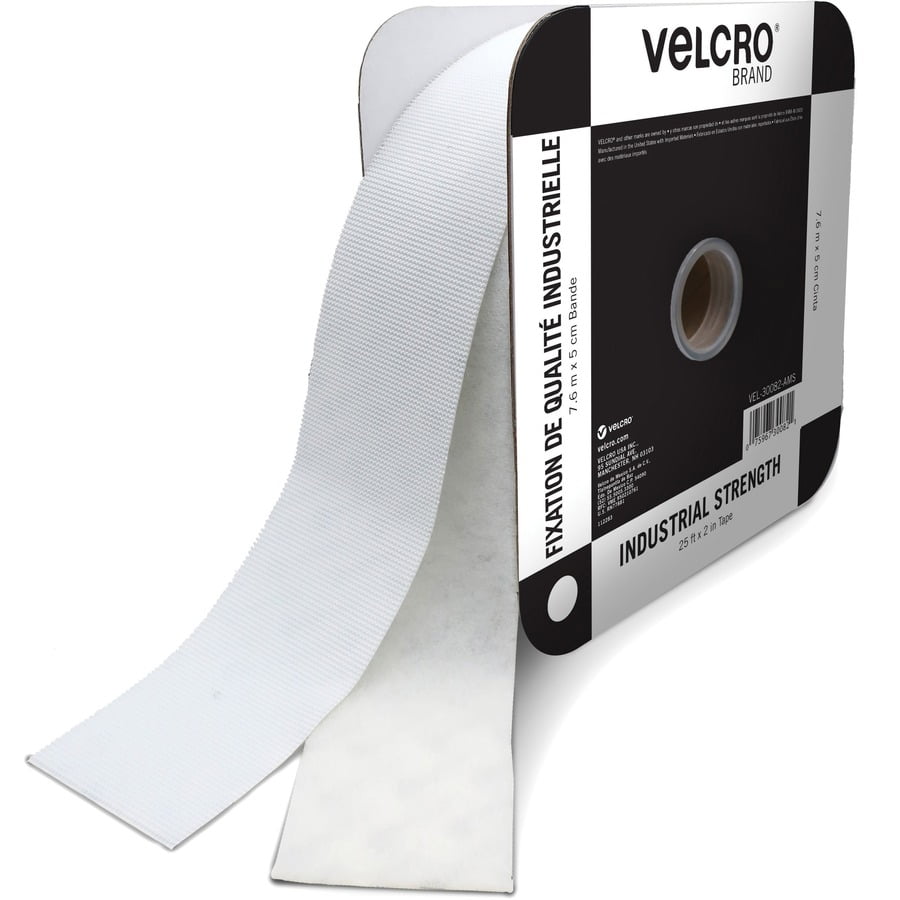 VELCRO, Heavy-Duty Fasteners, VEL-30082-AMS, 2 in. x 25 ft. White ...