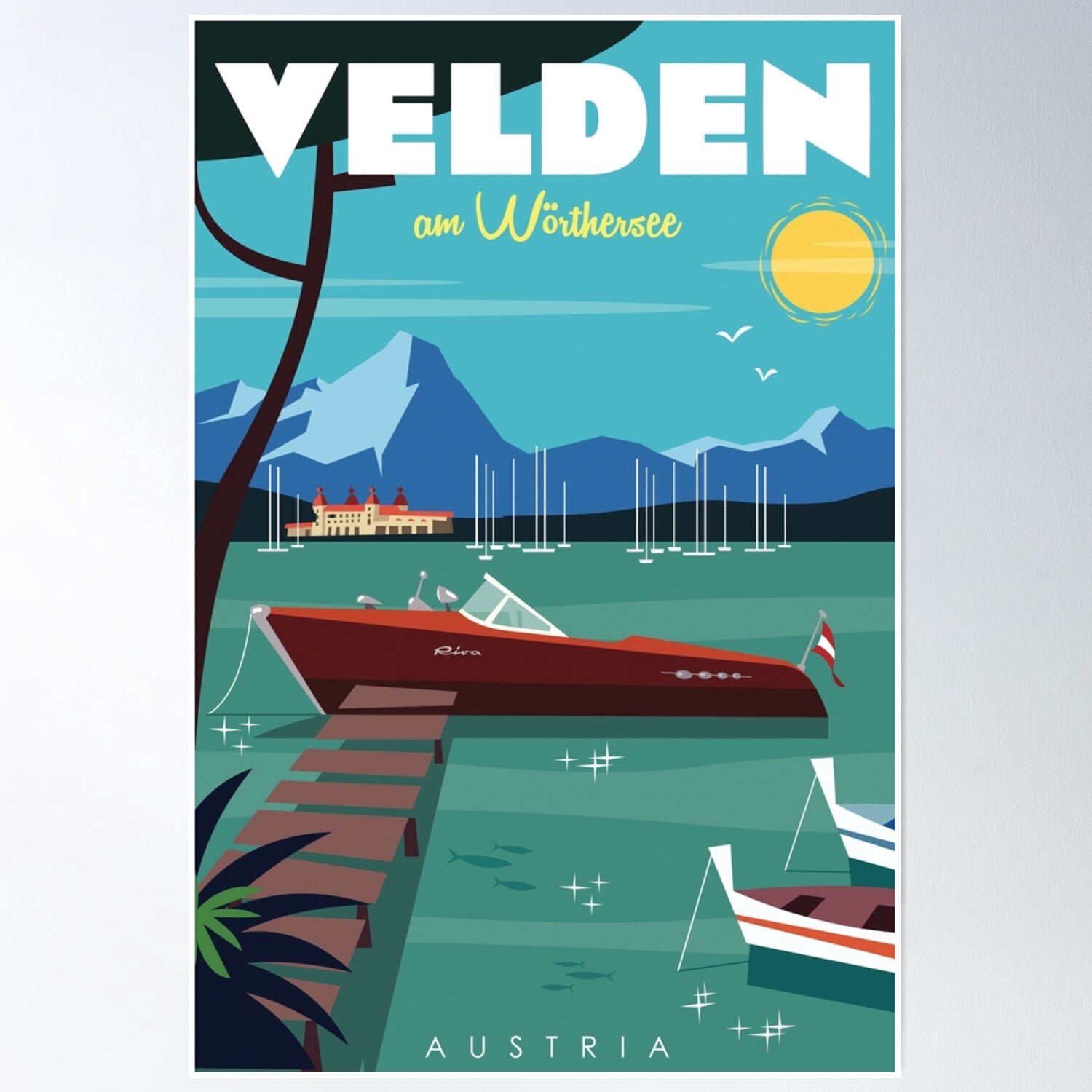 Velden Poster Wall Art, Modern Wall Decor, 8x12 UNFRAMED - Walmart.com