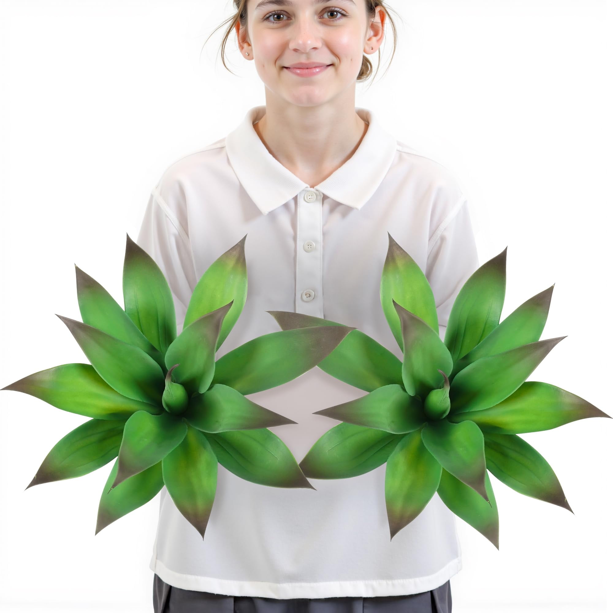 Velener Artificial Agave Plant Set,14 Inch, Faux Aesthetic Plants for ...