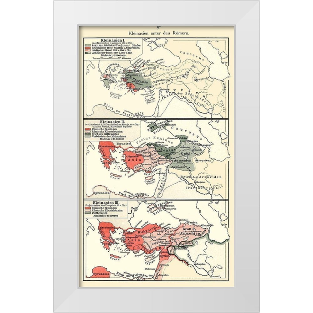 Velhagen 12x18 White Modern Wood Framed Museum Art Print Titled - Asia ...