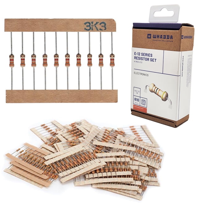 Whadda 610 Piece E-12 Resistor Set - Includes 61 Different Values from ...