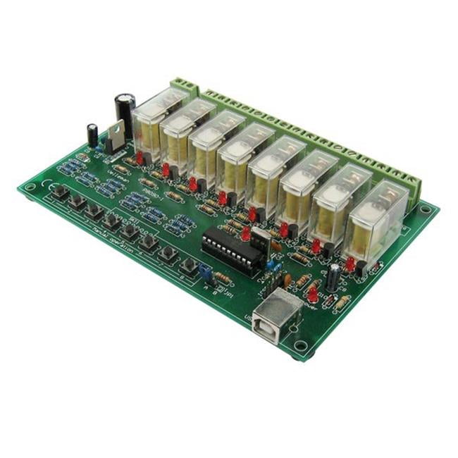 Velleman K8090 8-Channel USB Relay Card - Walmart.com
