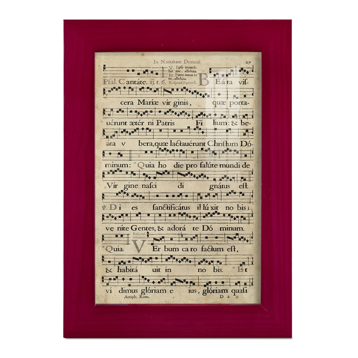 Vellum Songbook IV -Framed Print w/glass-Cherry Red - Walmart.com