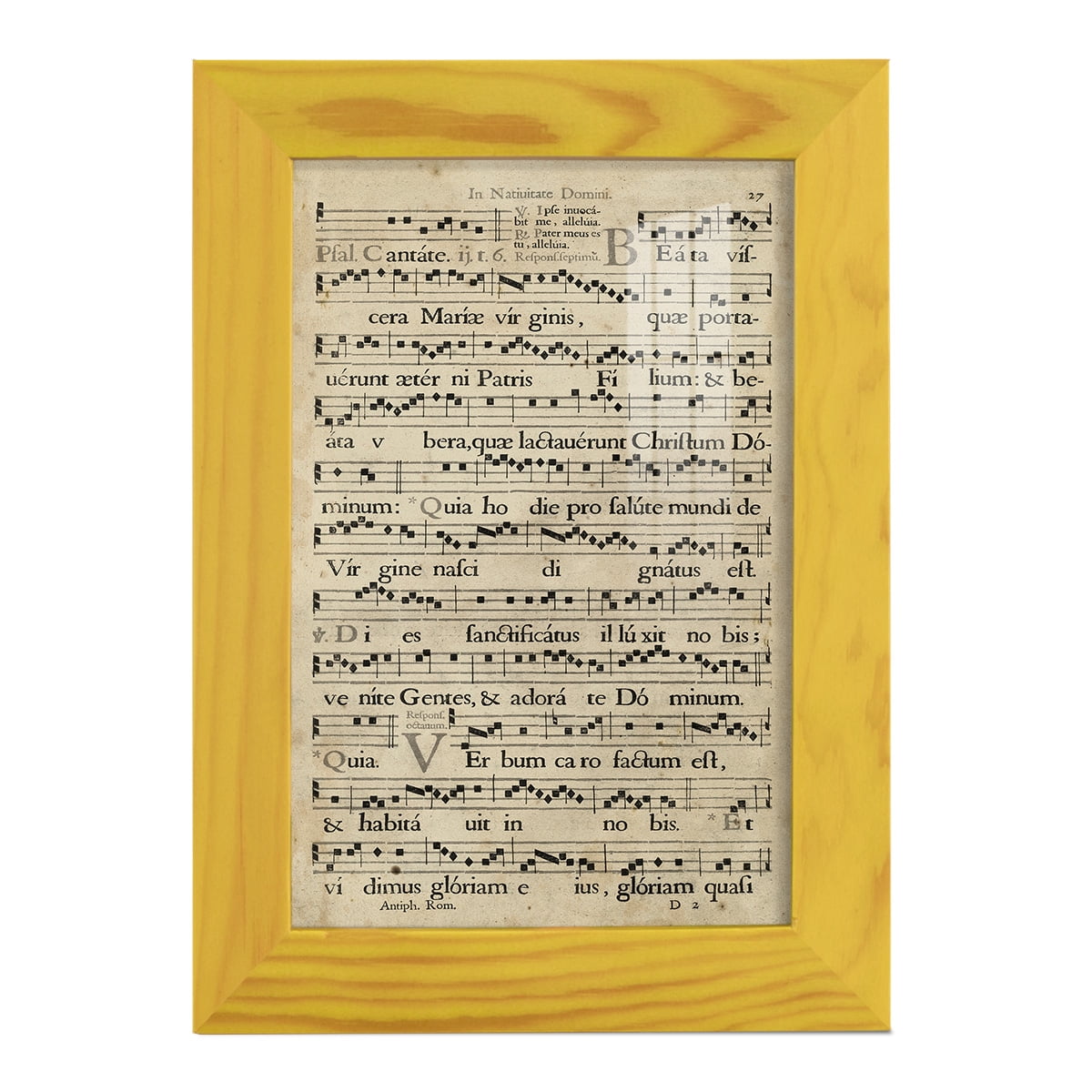 Vellum Songbook IV -Framed Print w/glass-Sunflower Yellow - Walmart.com