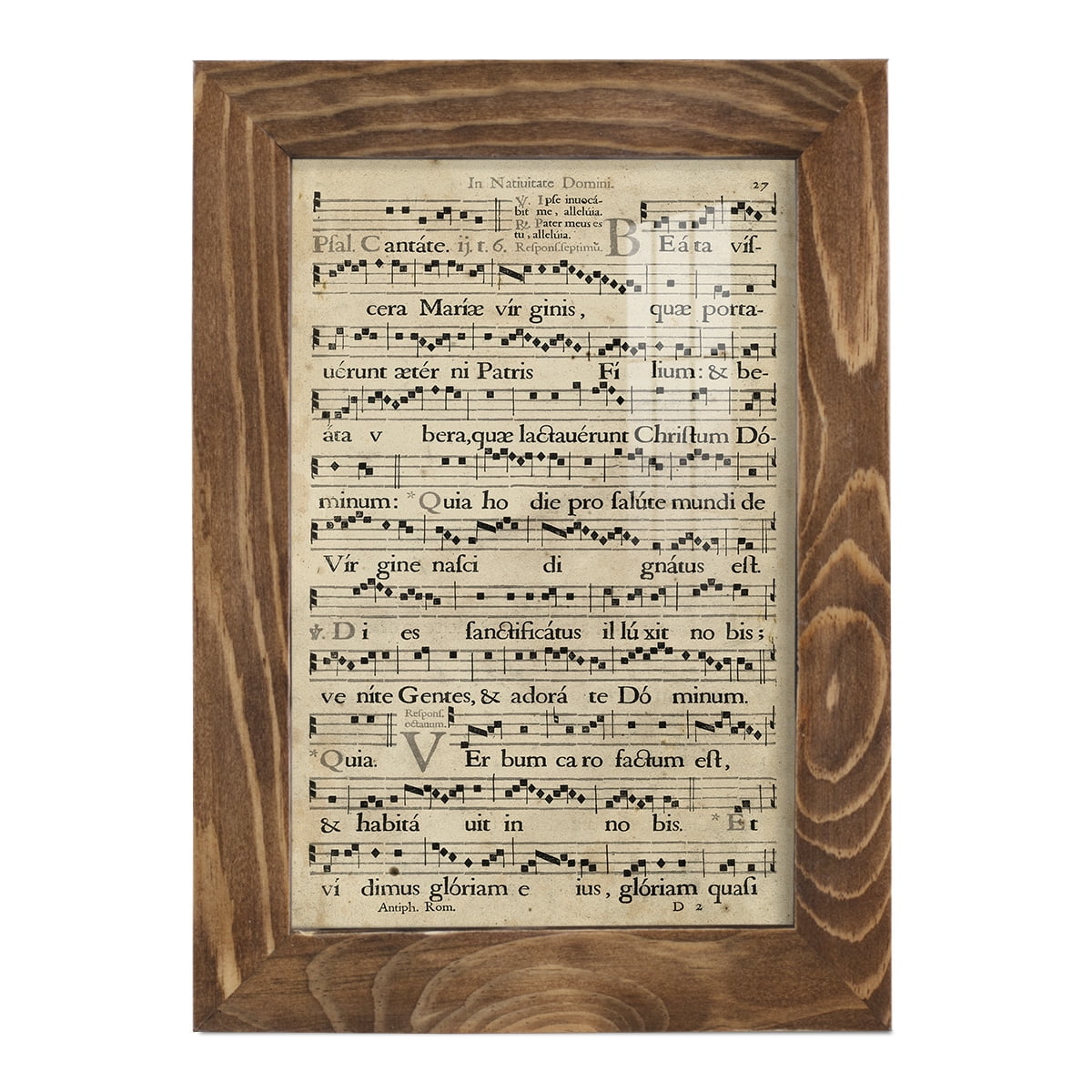 Vellum Songbook IV -Framed Print w/glass-Walnut - Walmart.com