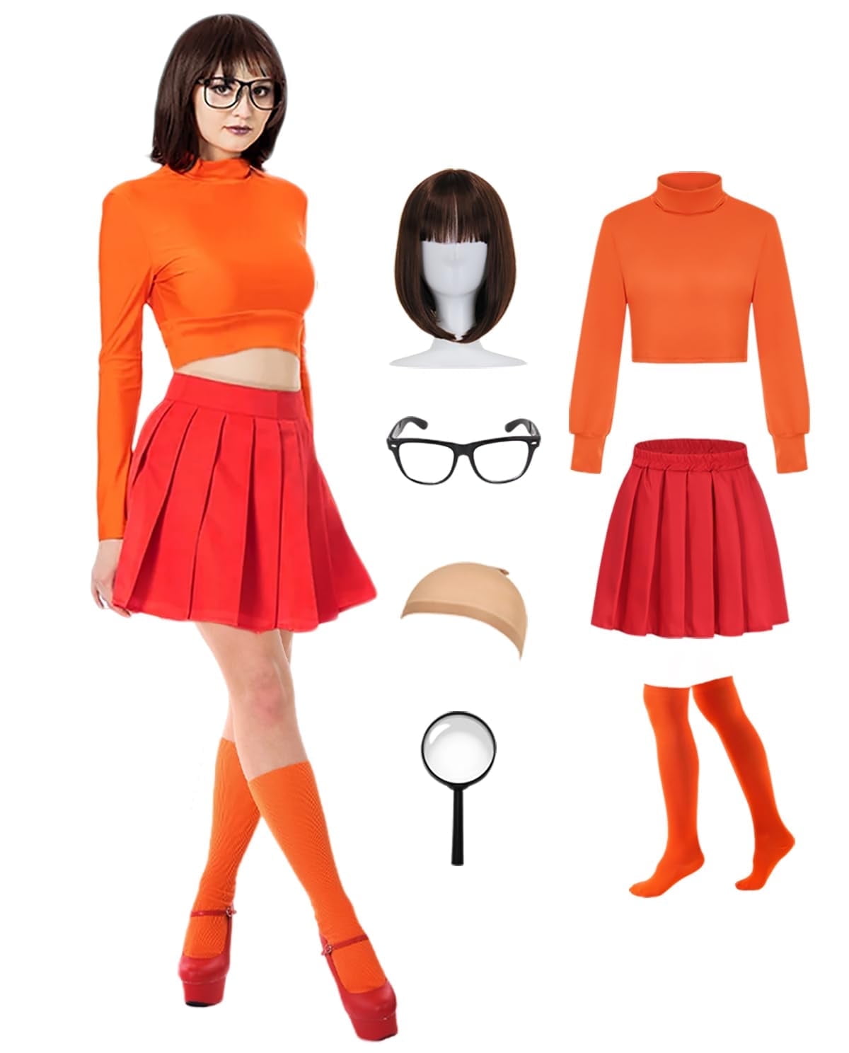 Velma Costume Daphne Costume , Halloween Cosplay Outfit for Wome ...