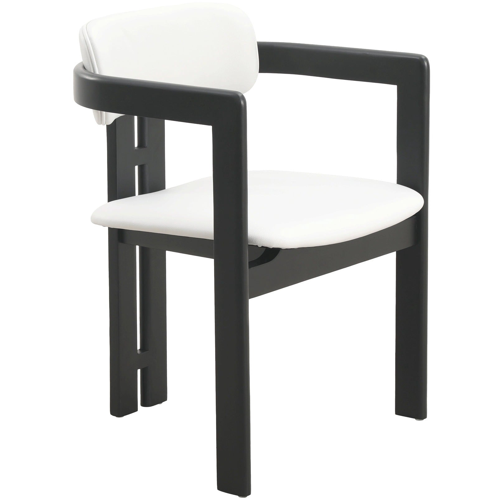 Velo Series Dining Chair with Upholstered Leather and Rubberwood Legs ...