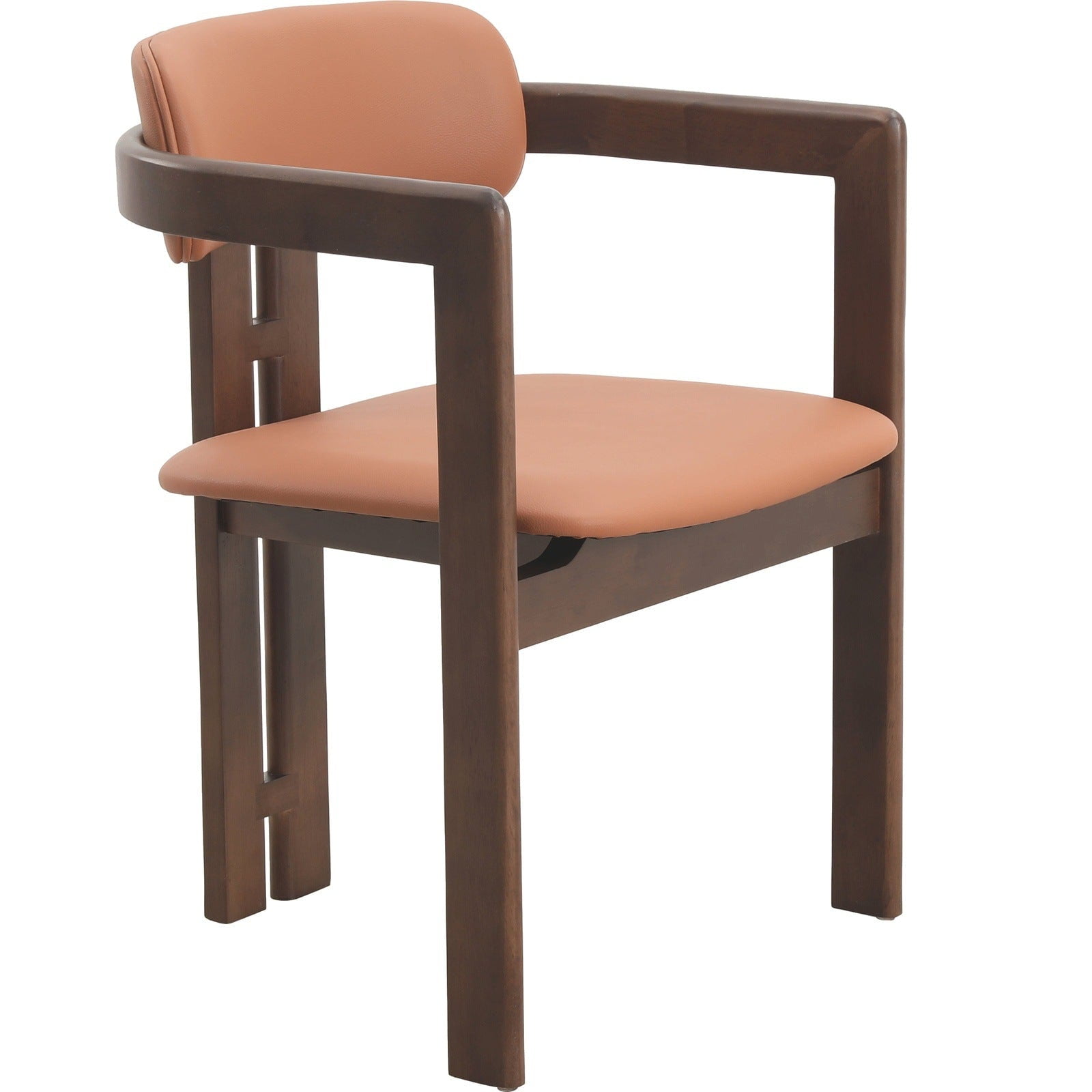 Velo Series Dining Chair with Upholstered Leather and Rubberwood Legs ...