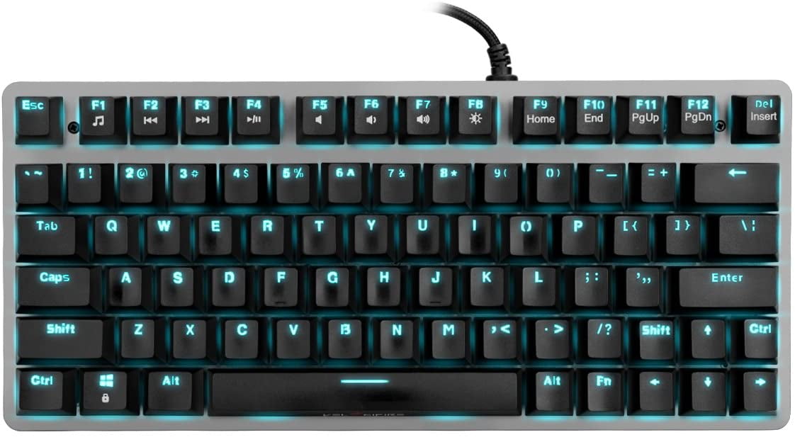 Velocifire Ten Keyless Mechanical Keyboard Mini, 78-Key Compact ...