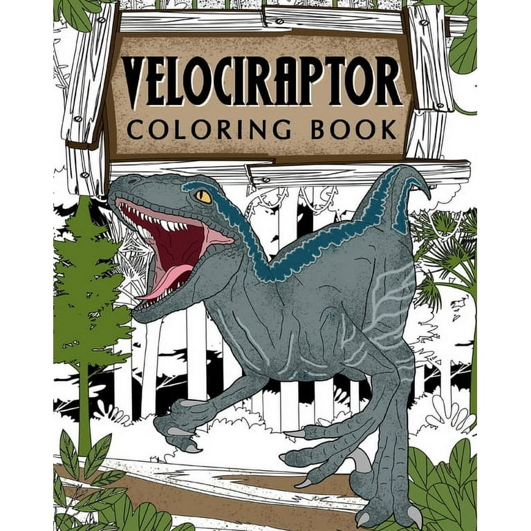 velociraptor coloring pages for kids