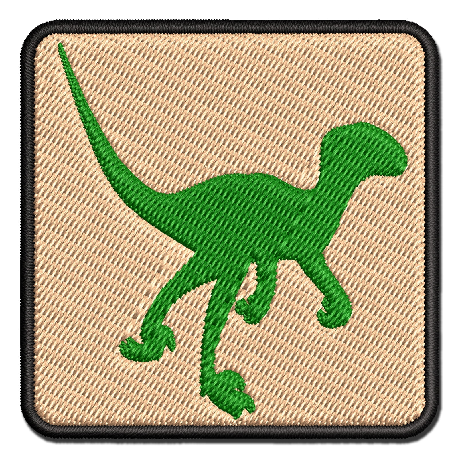Velociraptor Dinosaur Solid Applique Multi-Color Embroidered Iron-On Patch - 2.0 Inch Mini ...
