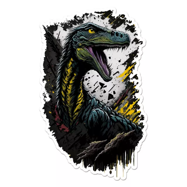 Velociraptor Dinosaur Sticker Phone Decal Water Bottle Stickers Car ...