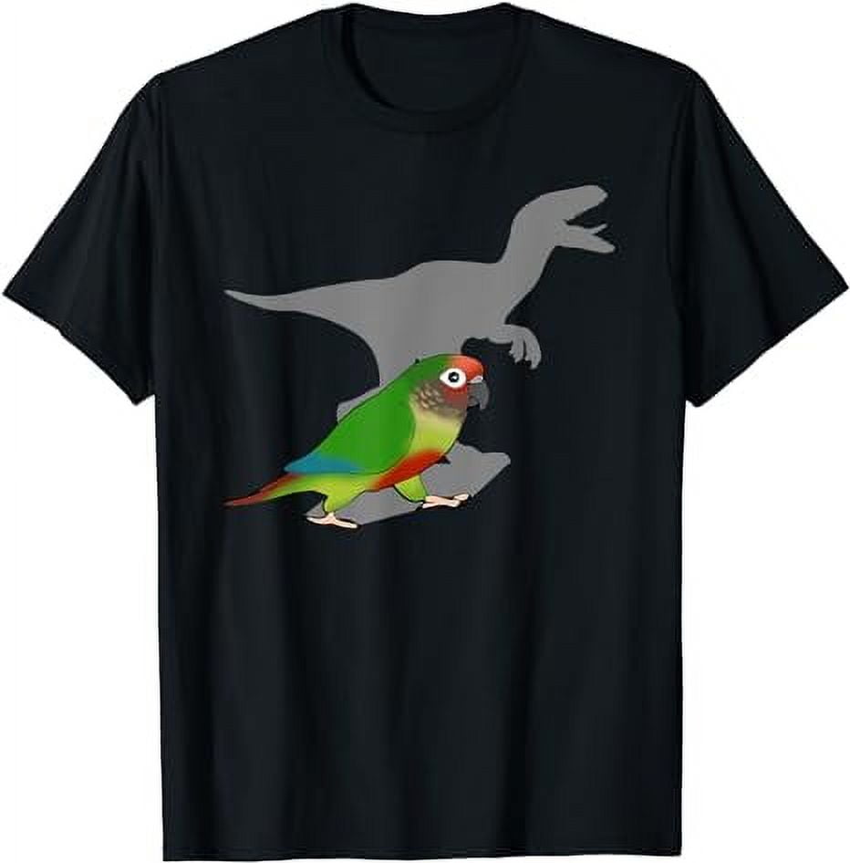 Velociraptor Rose Fronted Conure Shadow Dinosaur Parrot Bird T-Shirt ...
