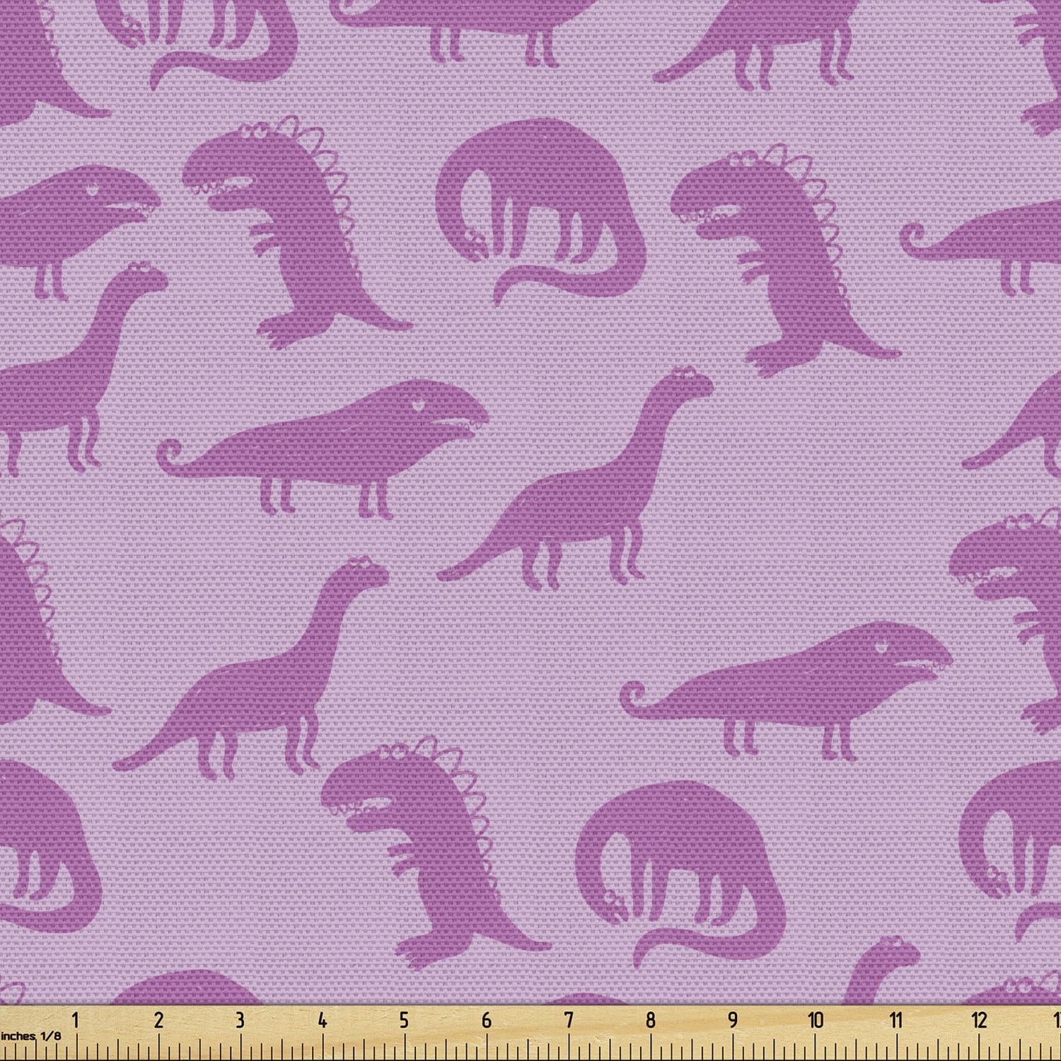 Velociraptor Sofa Upholstery Fabric by the Yard, Vibrant Silhouette of ...