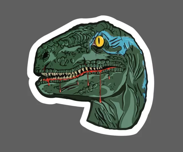 Velociraptor Sticker Blood Drip Waterproof Sticker Phone Decal Water ...