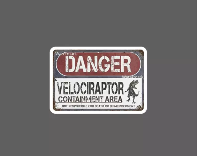 Velociraptor Sticker Dinosaur Waterproof Sticker Phone Decal Water ...