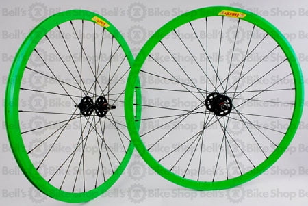 Velocity Deep V Track Wheels Lime Green NM Fixed 700c - Walmart.com