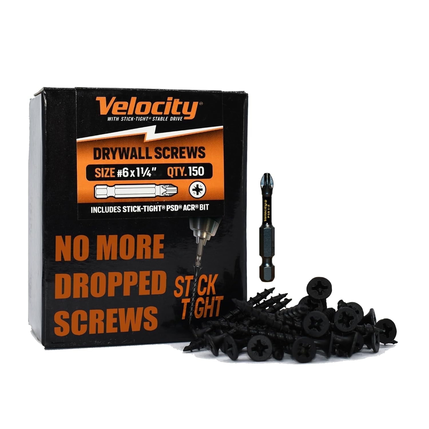 Velocity Drywall Screws, Stick Tight Technology Size: #6x1-1/4, Sharp ...