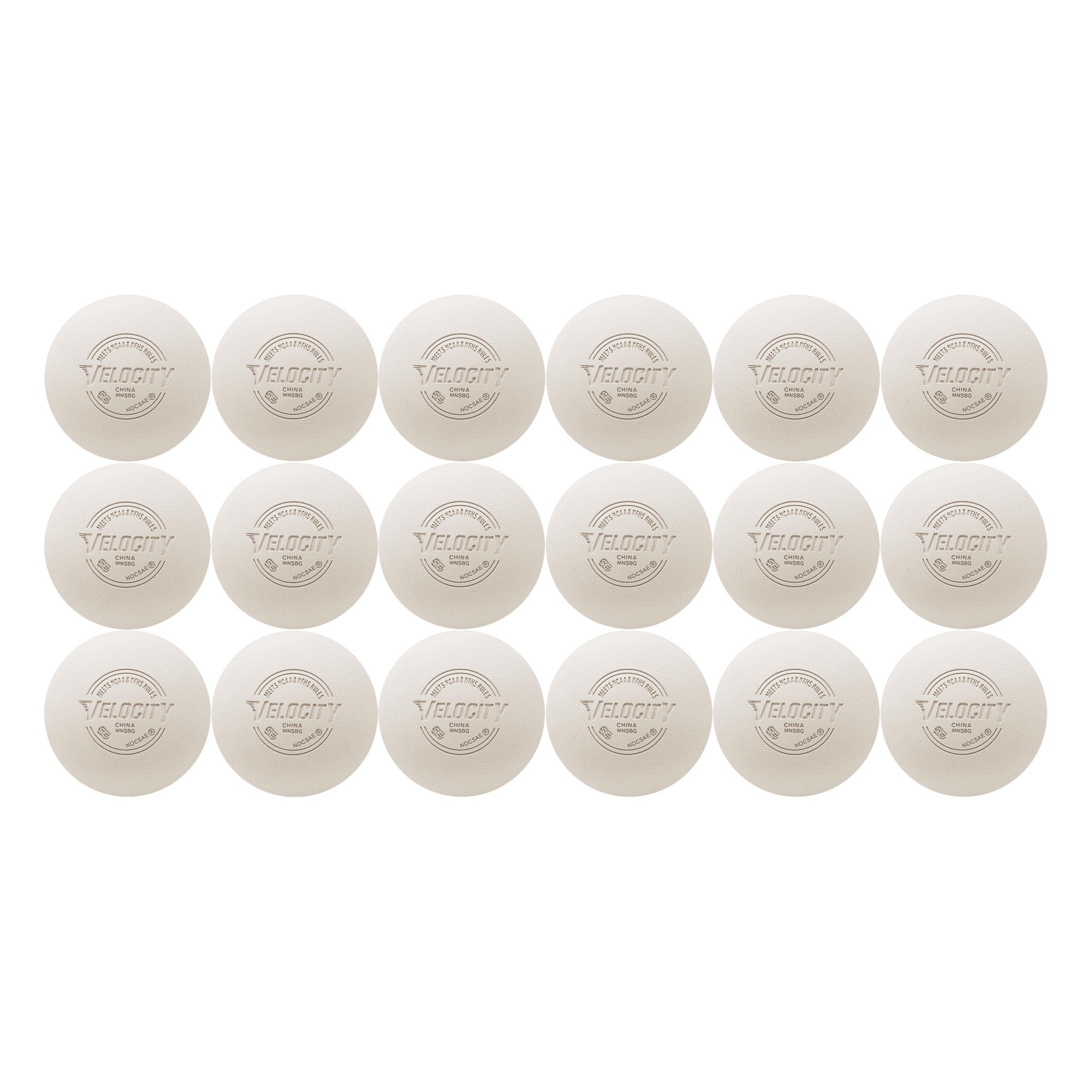 Velocity SEI Certified Textured Lacrosse Balls with Grip, Game-Ready 18 ...