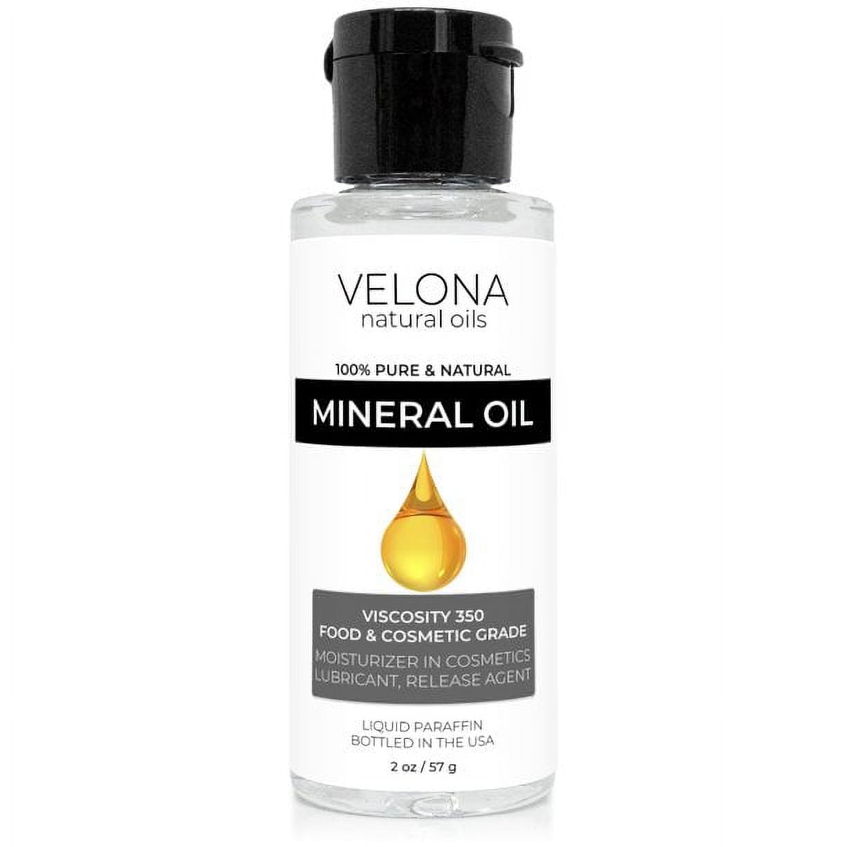Velona Food Grade Mineral Oil, 350 Viscosity, 2 oz, Suitable for ...
