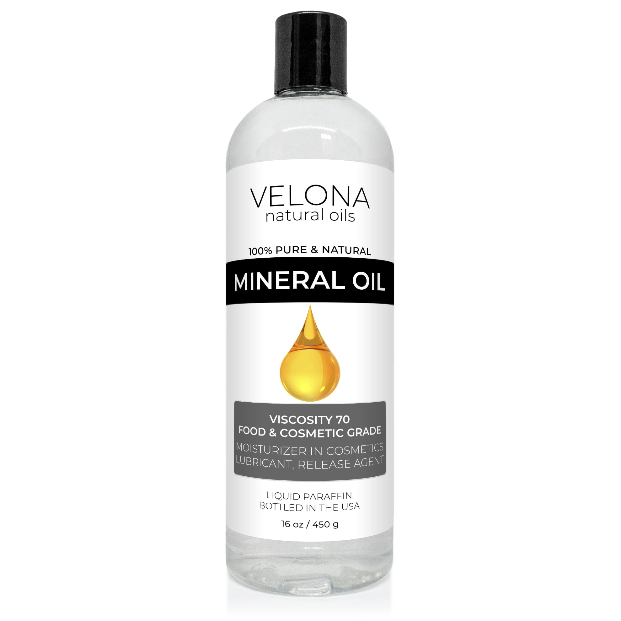Velona Food Grade Mineral Oil 70 Viscosity NF USP Grade - 16 oz | for ...