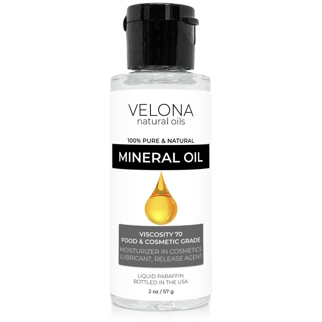 Velona Food Grade Mineral Oil 70 Viscosity NF USP Grade - 2 oz | for ...