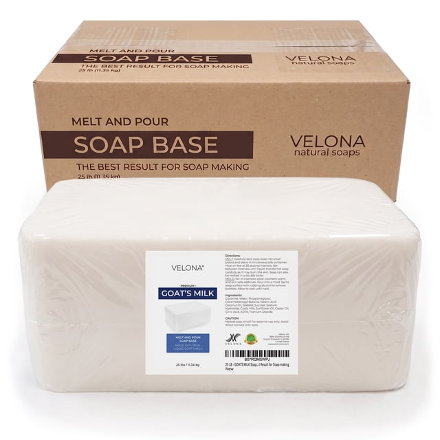 Velona Pure Homemade Goats Milk Soap Base - 25 lb | SLS/SLES Free ...