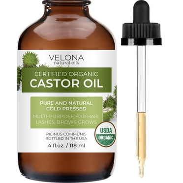 Castor Oil, Organic. 2 oz Dropper Bottle. Natural Hair Treatment Oil ...