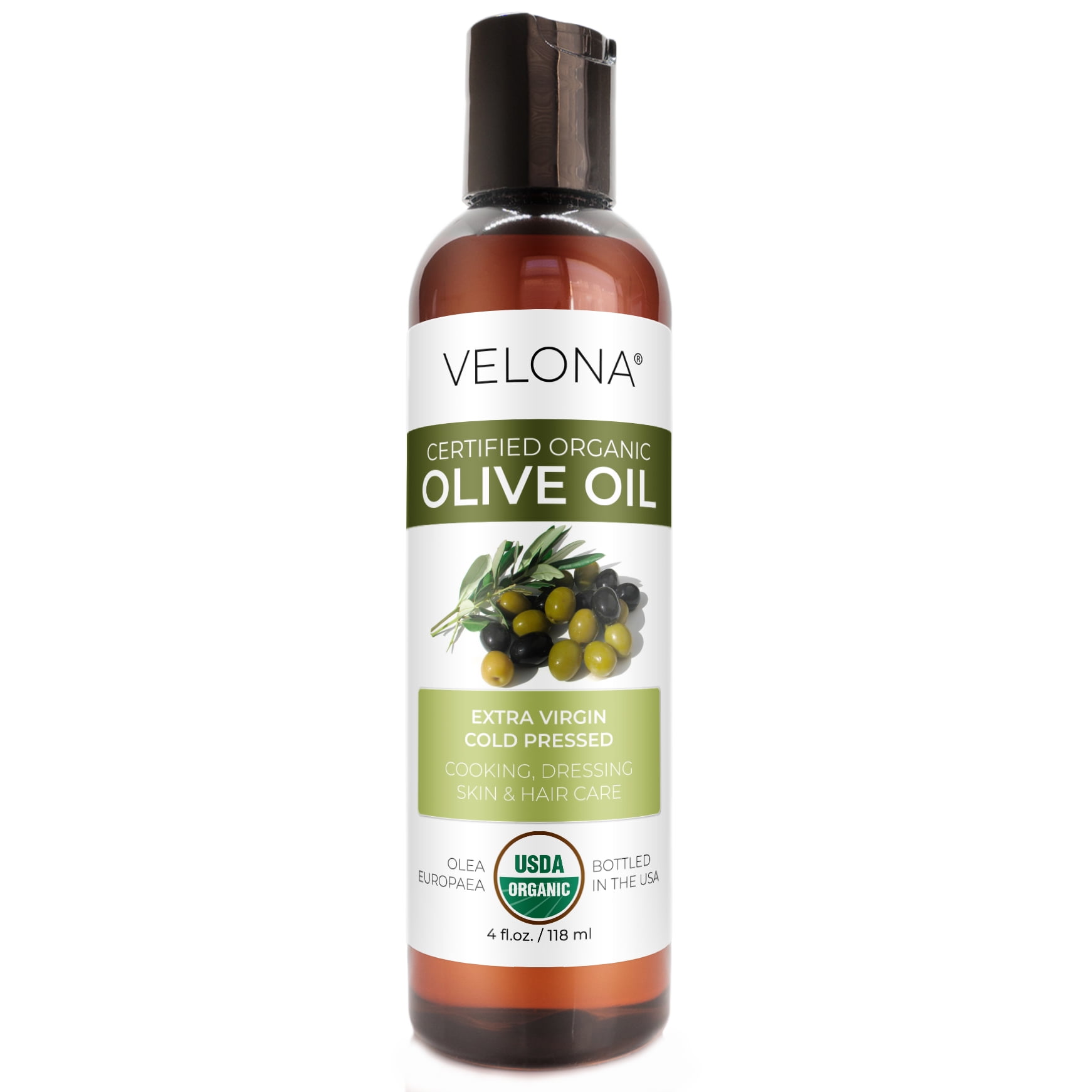 Velona USDA Certified Organic Olive Oil - 4 Fl Oz | 100% Pure and ...